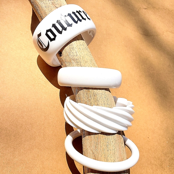 Vintage | Jewelry | 4 Vintage Plastic Bangles Marked Couture Crazy ...